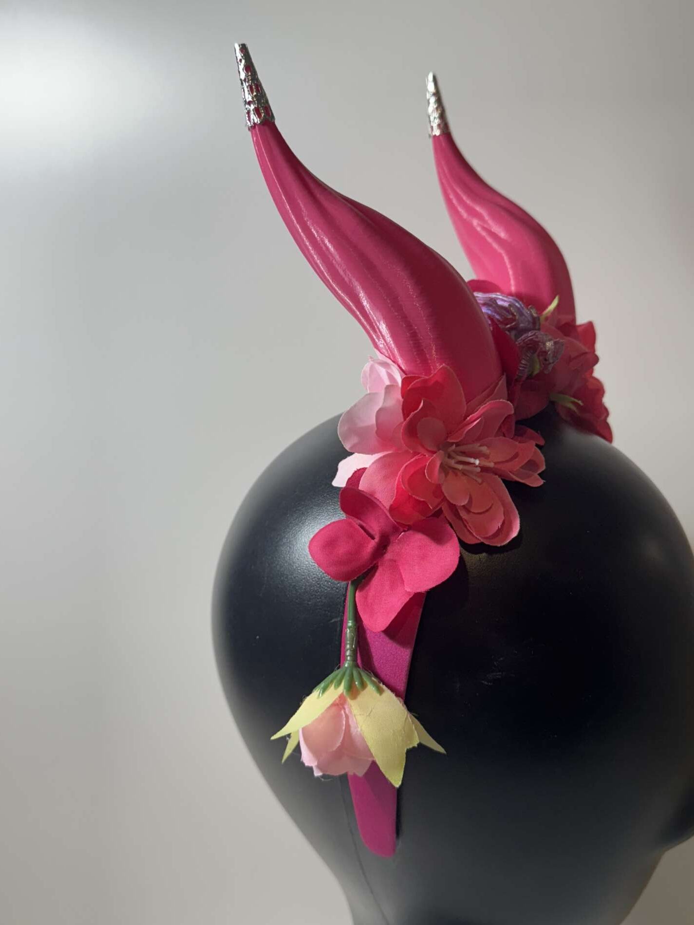 Pink Dragon Horns, Silver Tipped Baby Drake - FeatherStone Florals