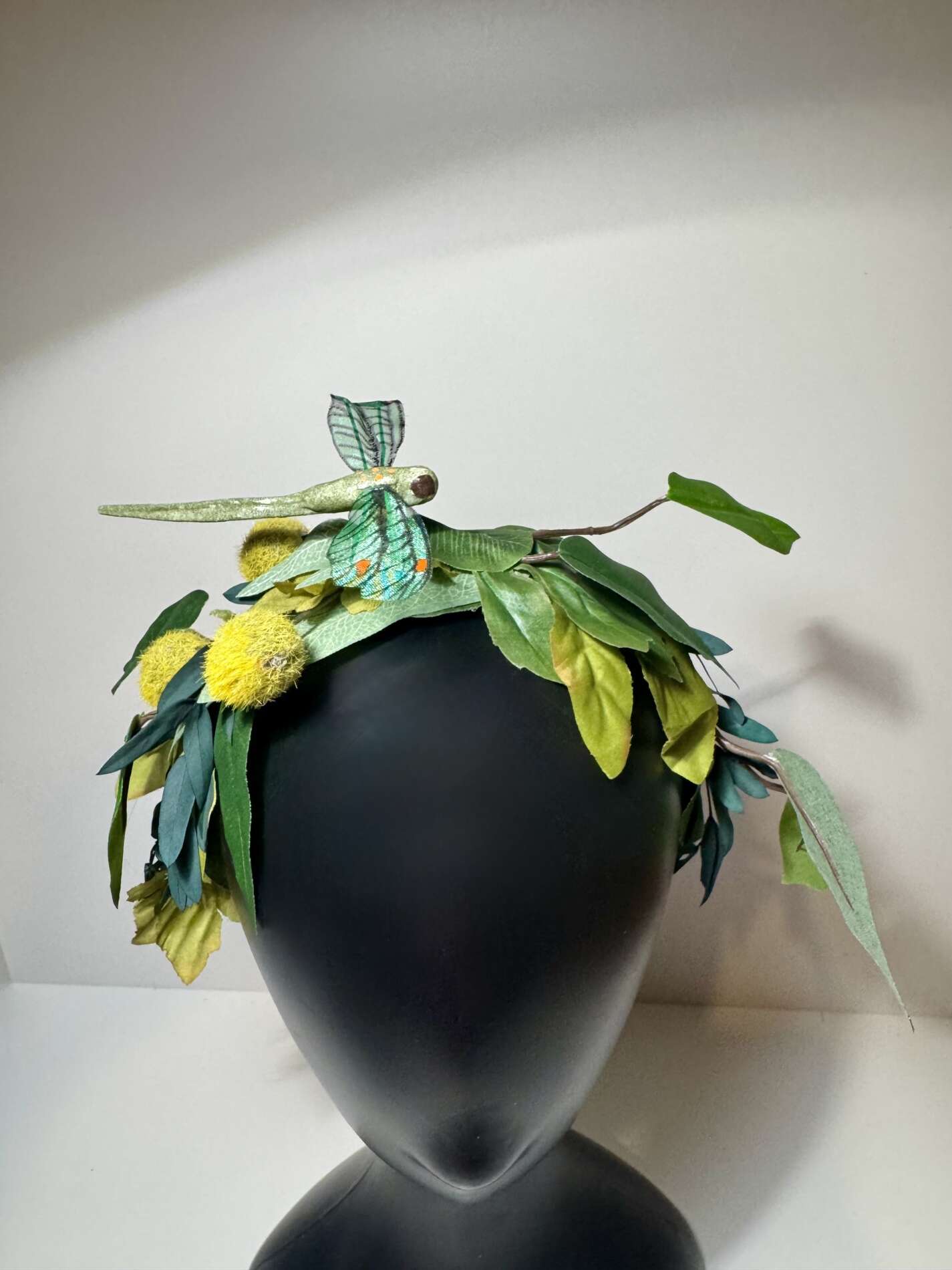 Green Dragonfly Headband (Card of the Day) - FeatherStone Florals